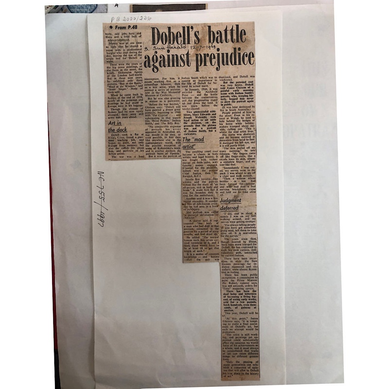 Newspaper Article: artist who fought prejudice.; 12/7/1964; PB2000/226 ...