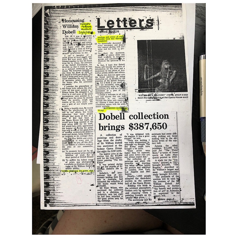 Newspaper Article - Letter from Raymond Lloyd in 1973 after the major ...