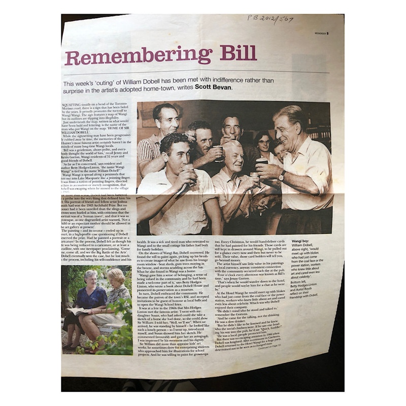 Newspaper Article - Remembering Bill - Weekender; PB2012/567 | eHive