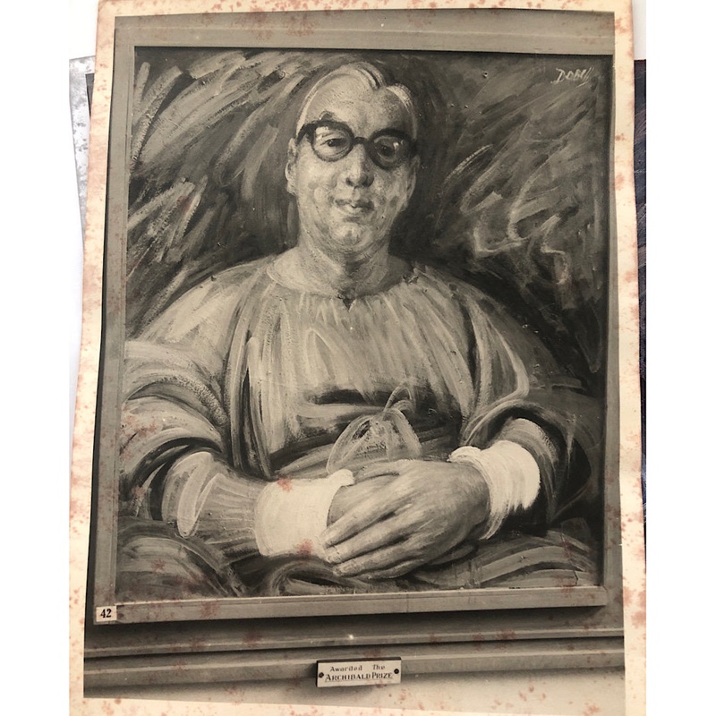 Photo - of painting of Dr Edward MacMahon plus negative; ART2000/94 | eHive