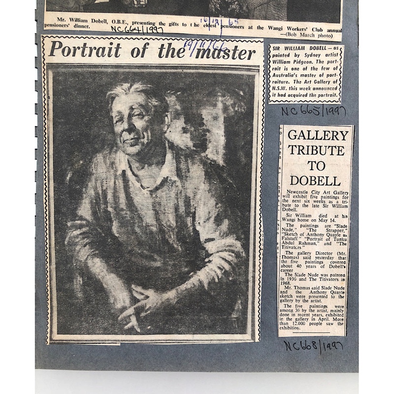 Newspaper Article - Portrait of the Master.; 19/11/66; NC665/1997 | eHive