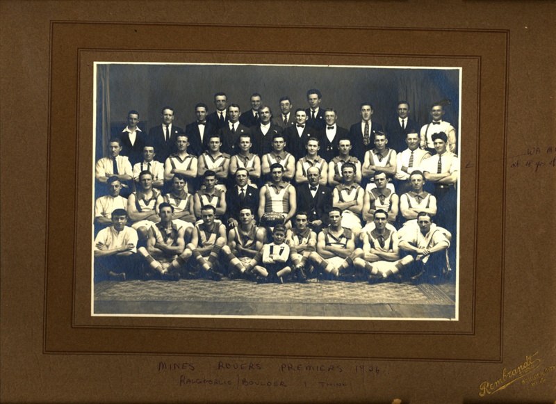 Photograph, Mines' Rovers Football Club with William Albert (Bill ...