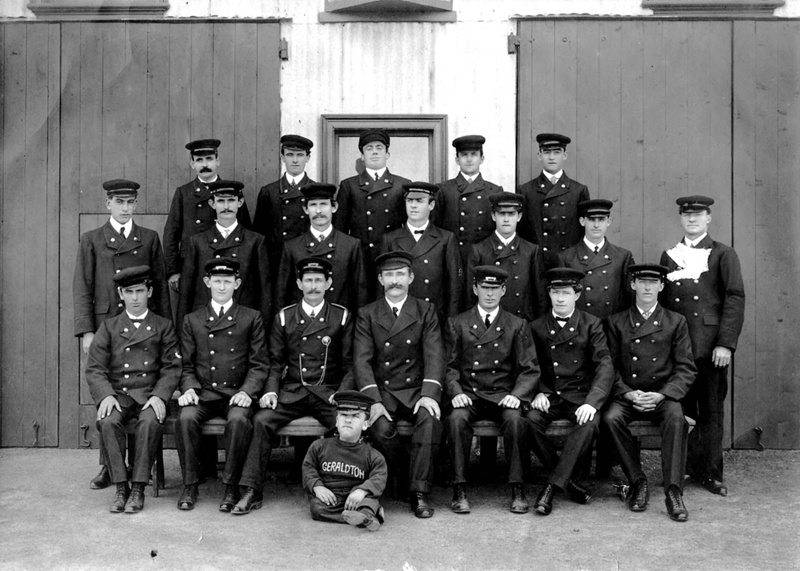 Photograph, Geraldton Fire Brigade and their mascot; c1913; PH2004.018 ...
