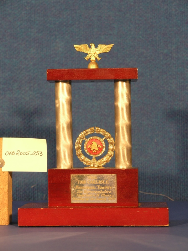 Prize Trophy, Tom Carlisle Memorial Trophy; 1975; OFB2005.253 | eHive