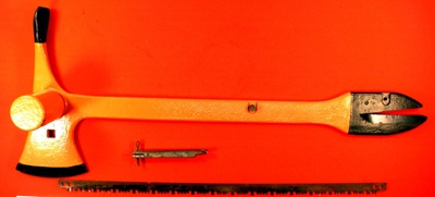 Firefighting Rescue Tool, Cutter, Axe, Saw; 1965?; OFB2005.047 | eHive
