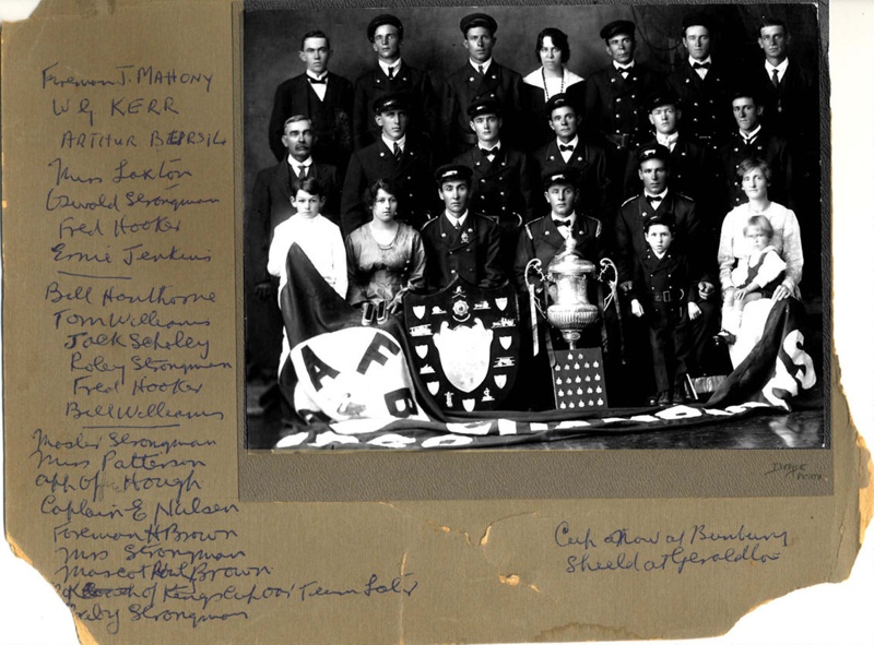 Photograph, Norseman Fire Brigade champions at the 1920 State ...