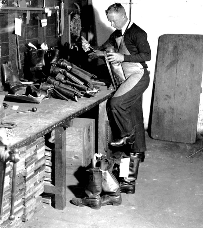 Photograph, Fireman in the Bootmaker Workshop; 1935; PH2003.165 | eHive