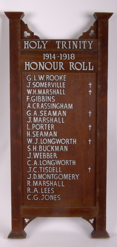 Holy Trinity 1914-1918 Honour Roll; 2023.05 | eHive