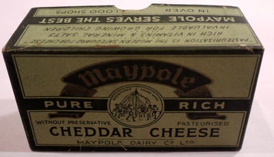 Maypole Cheddar Cheese Box; Maypole Dairy; SAAPT 2007.020 | eHive