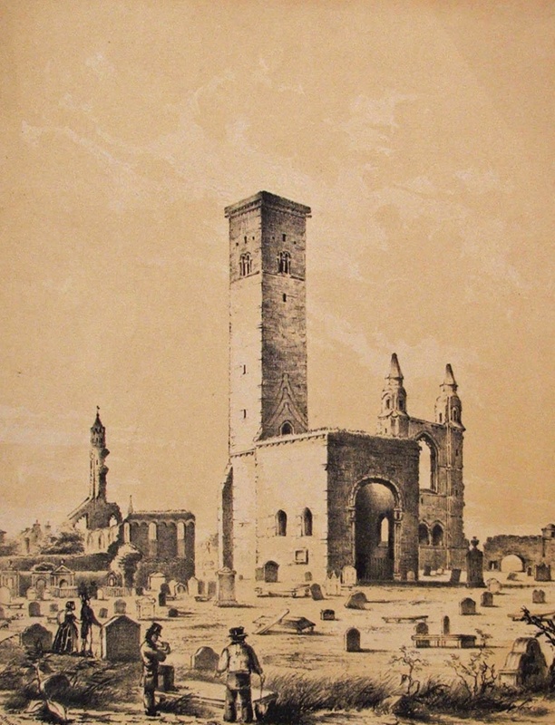 Tower of St Regulus and Cathedral, St Andrews; Herdman, R.I.; 1846 ...