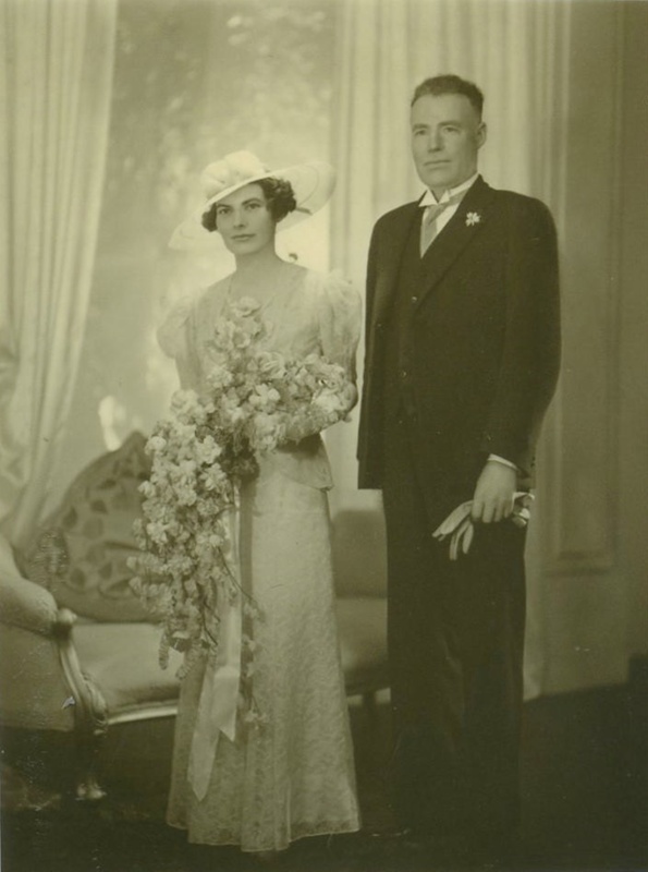 Esma Elizabeth HEDDLE and Michael TIERNAN Wedding 1937; MF2015.523 | eHive