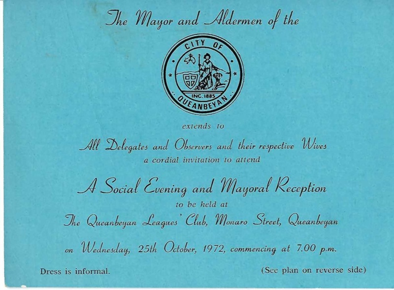 A Social Evening and Mayoral Reception - Invitation; 1972; 2016.99 | eHive