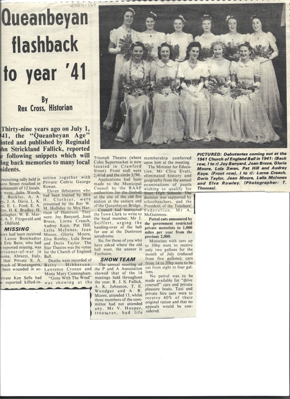 Newspaper Article 1980 - Flashback to year 1941.; EF2024.164 | eHive