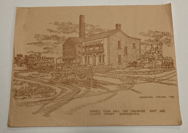 Byrnes Flour Mill & Millhouse Queanbeyan -Sketch; Christopher O'Rourke ...