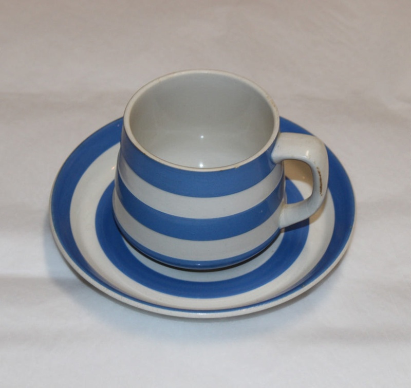Cornishware - Small Teacup and Saucer; T.G. Green & Co Ltd; 2015.77.2 ...