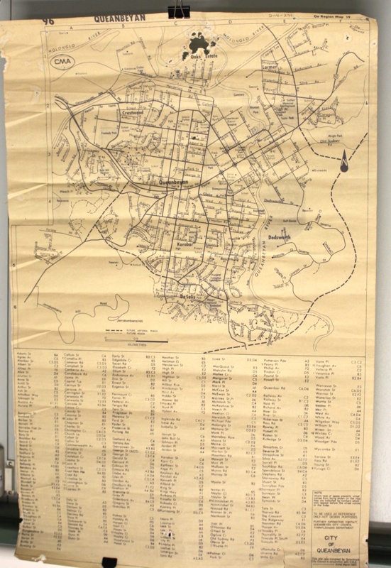 Map of Queanbeyan 1985; 2016.256 | eHive