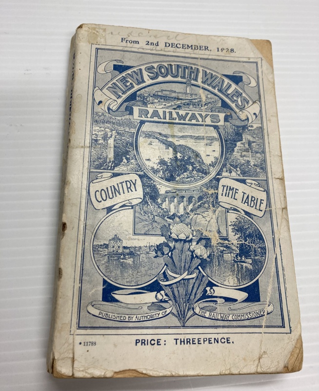 NSW Railways Timetable - Country Section; 1928; 2018.5 | eHive