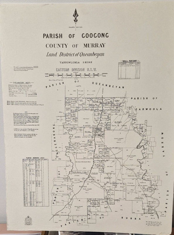 Map - Parish of GOOGONG, County of Murray, 4th Edition.; New South ...