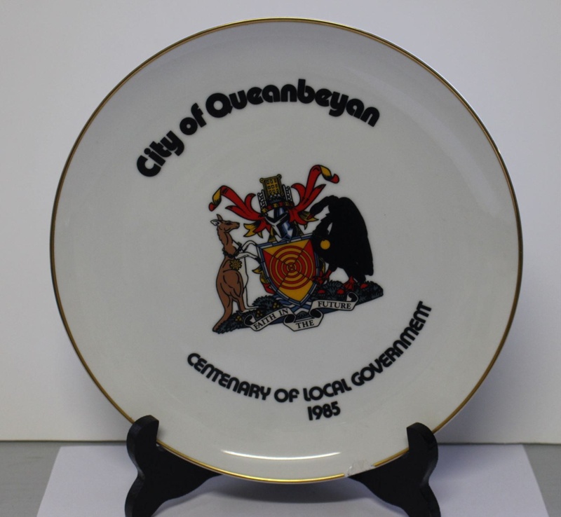 Centenary of Queanbeyan local government plate; 1985; 2012.108 | eHive