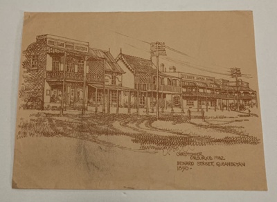 Monaro Street Queanbeyan -Sketch; Christopher O'Rourke; 1982; 2025.103 ...