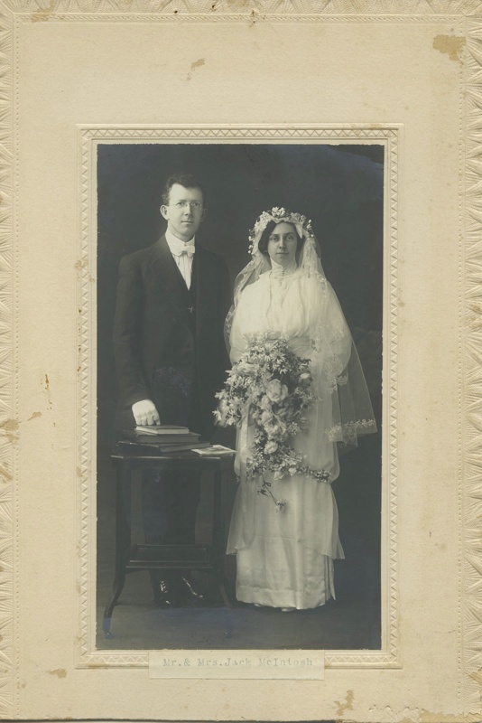 John James McINTOSH & Gladys Isobel WALL: Wedding 1914; MF39.5 | eHive