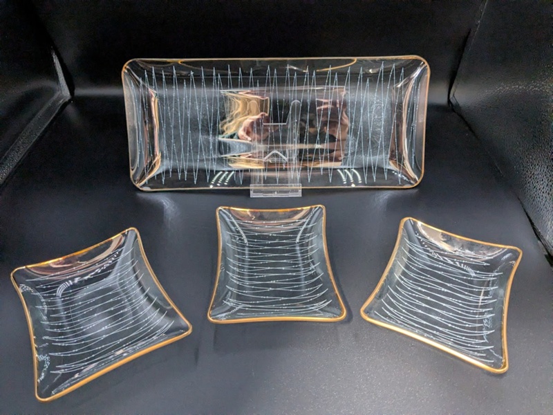 Small Rectangular Plate- Part of Glass Sandwich Set - Chance, Night Sky ...