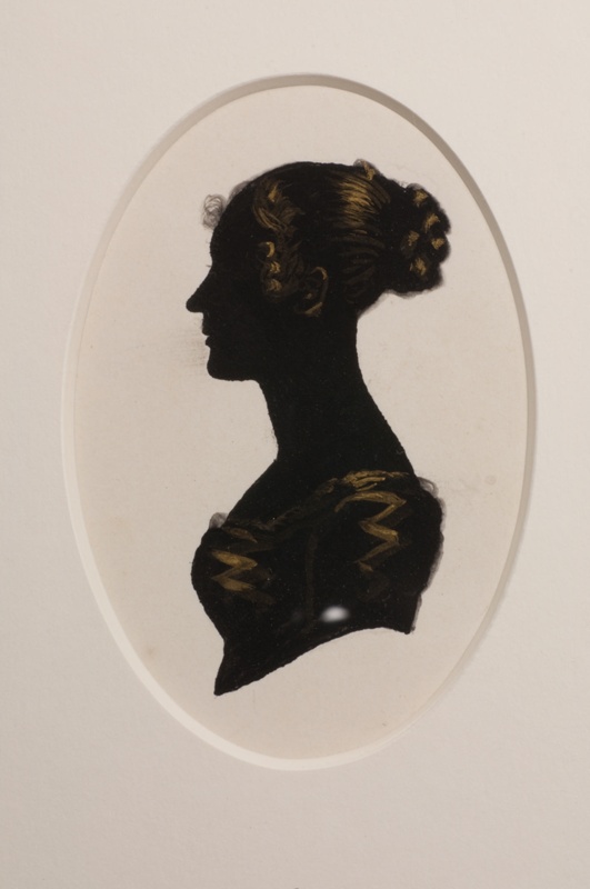 Miniature silhouette painting, unknown lady; Early 19th century; SHO ...