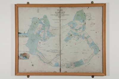 Map of Rousay showing property of Col. F. W. T. Burroughs; J. Traill ...