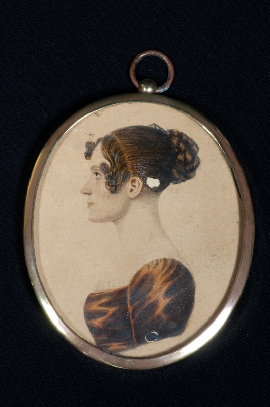 Miniature painting, unknown lady; 1800-1820; SHO 107 | eHive