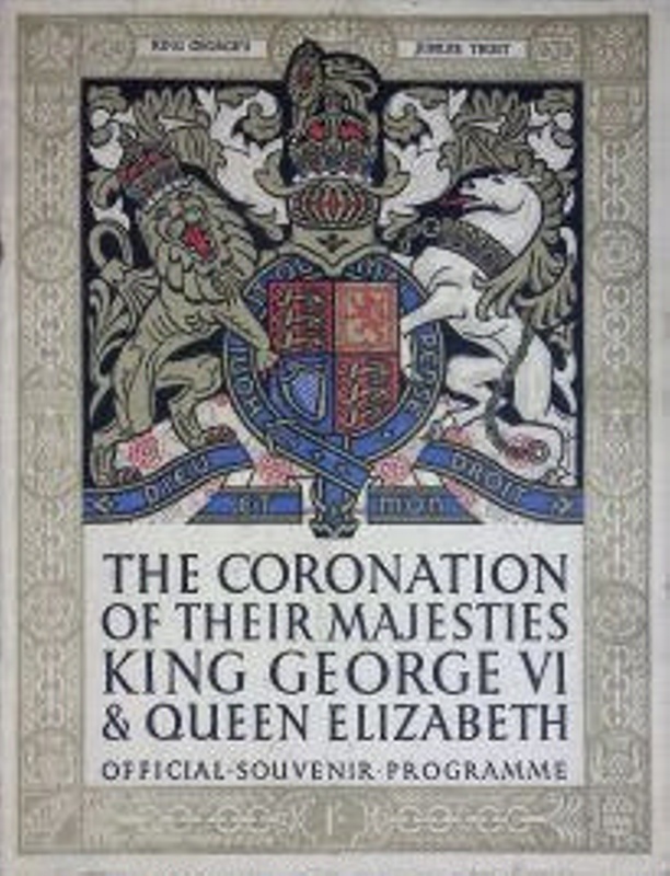 Souvenir programme of coronation of King George V1 & Queen Elizabeth ...