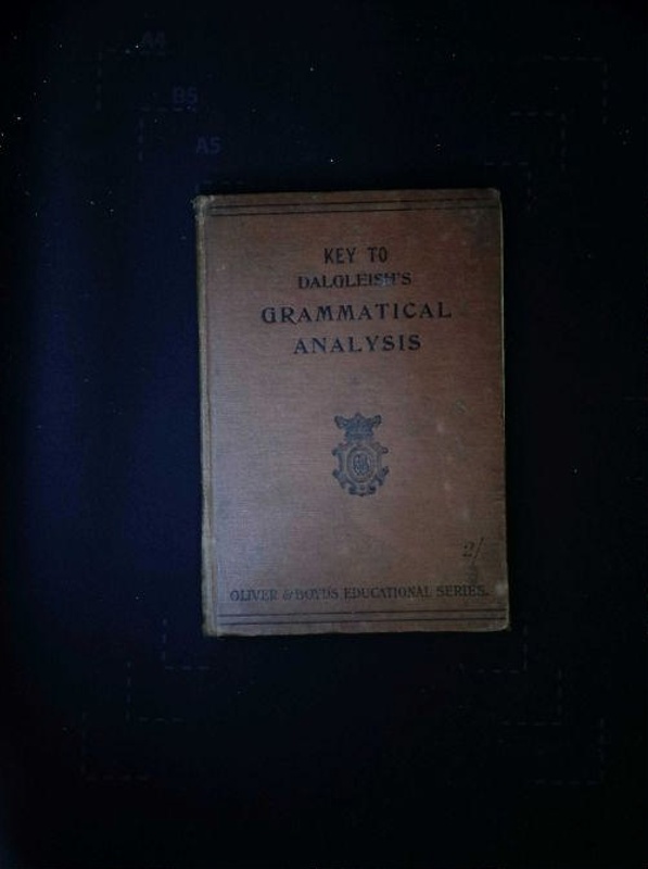 book - Key to Dalgleish's Grammatical Analysis; FB/10/171 | eHive
