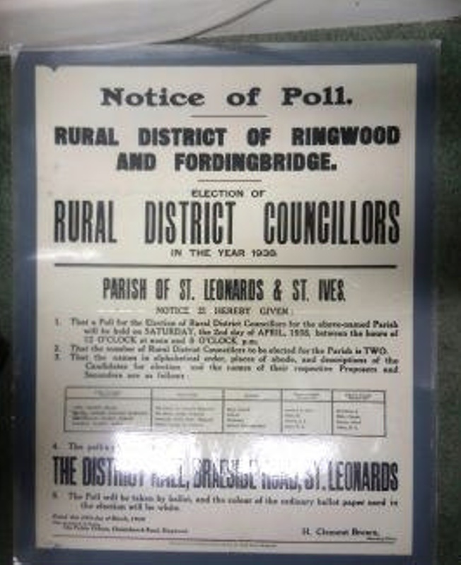 Notice of Poll poster; Brown & Son; 1938; FB/03/703 | eHive