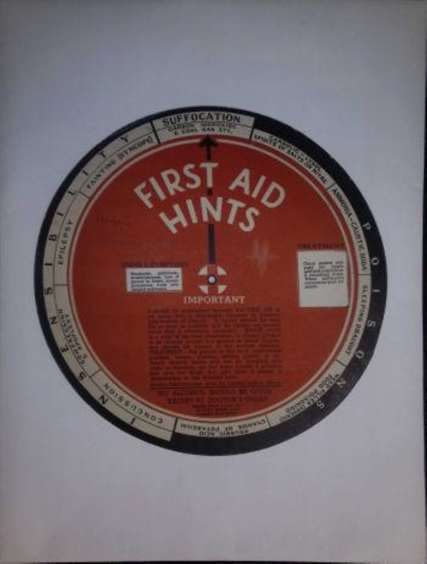 First Aid Hints revolving chart; George Philip & Sons; B/19/028 | eHive