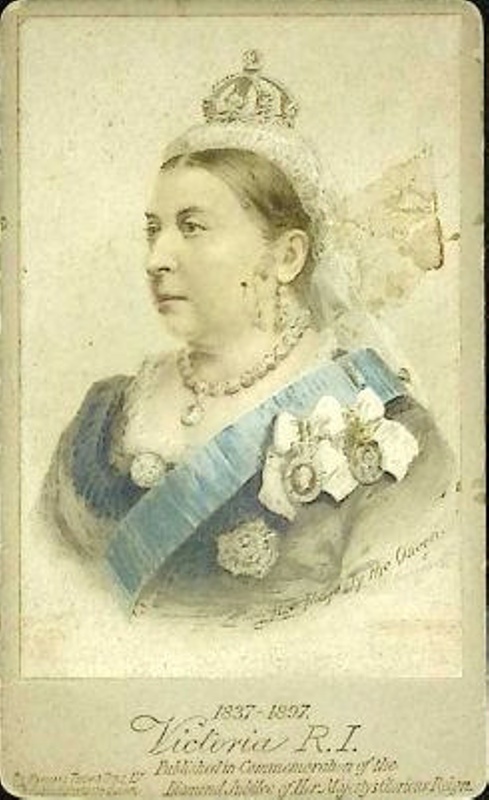 Card commemorating the diamond jubilee of Queen Victoria 1897 ; Raphael ...