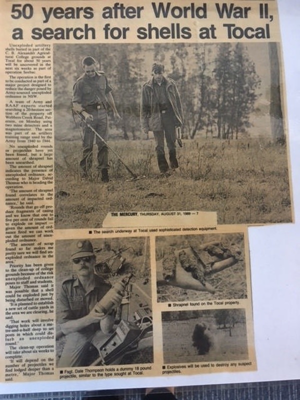 Map of Largs artillery range: Operation Seebac 50 Years after World War ...