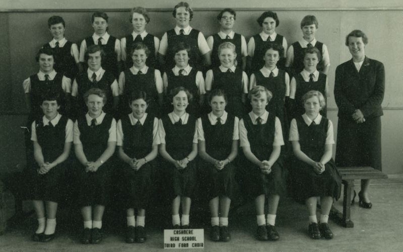 1957 Girls 3rd Form Choir; Cashmere High School | eHive