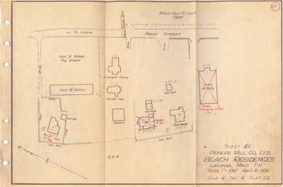 Record, Map; Pioneer Mill Co.; 4/21/1936; 2020.010.0952 | eHive