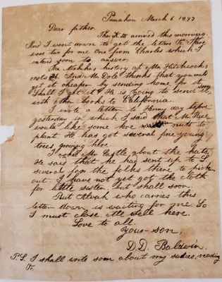 Letter; David Dwight Baldwin; March 6 1847; 2023.001.0016 | eHive