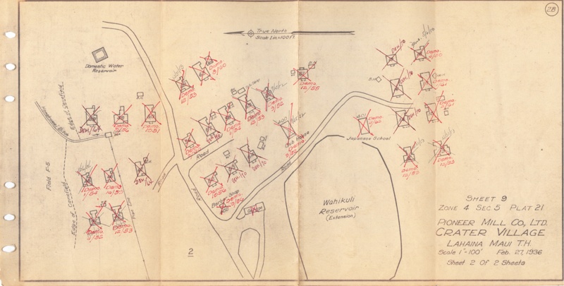 Record, Map; Pioneer Mill Co.; 2/27/1936; 2020.010.0916 | eHive