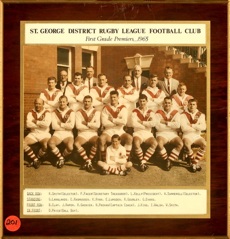 Perma Plaque - St George District Rugby League Football Club, Premiers ...