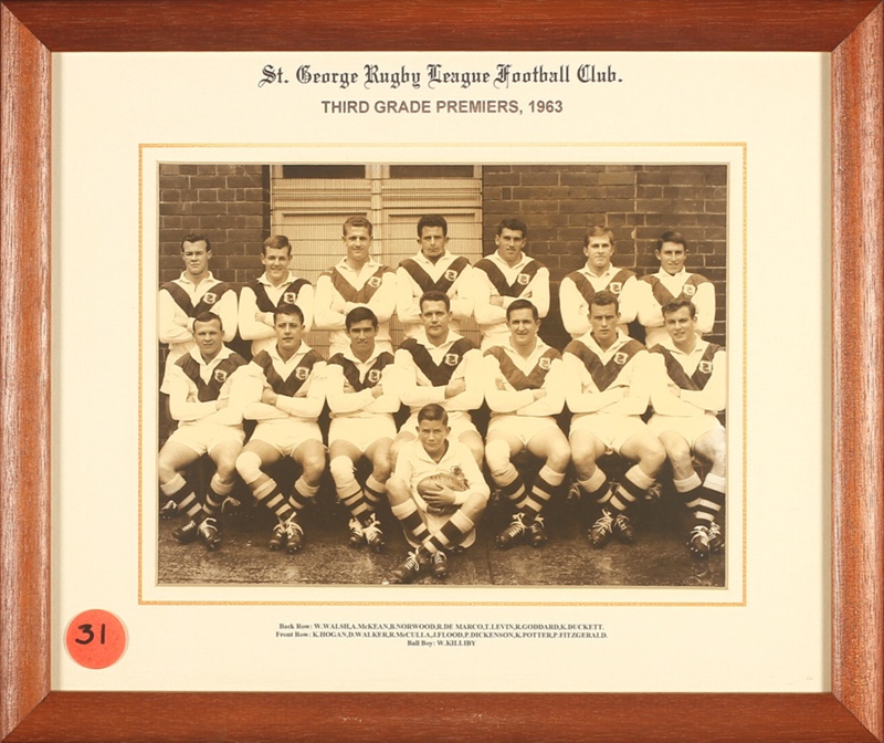 Photograph - St George Rugby League Football Club, Third Grade Premiers ...