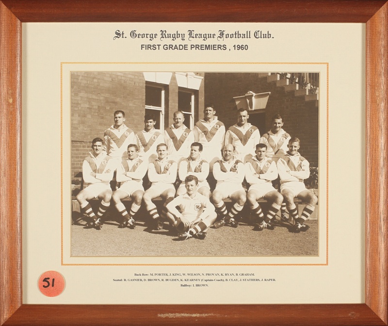 Photograph - St George Rugby League Football Club, First Grade Premiers ...