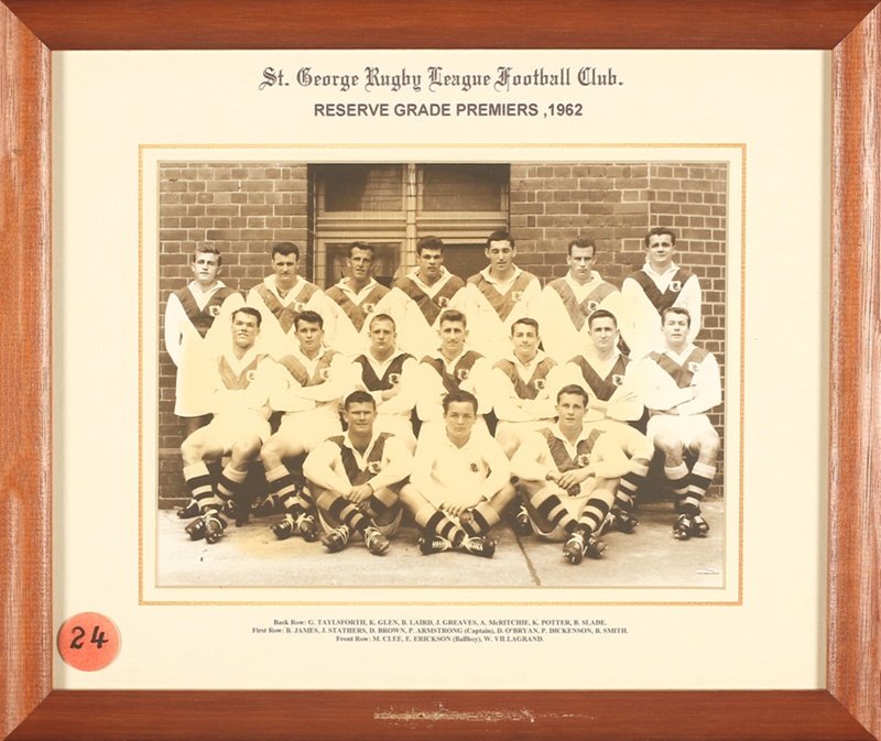 Photograph - St George Rugby League Football Club, Reserve Grade ...