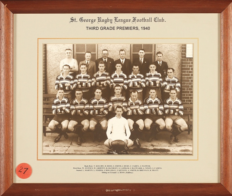 Photograph - St George Rugby League Football Club, Third Grade Premiers ...