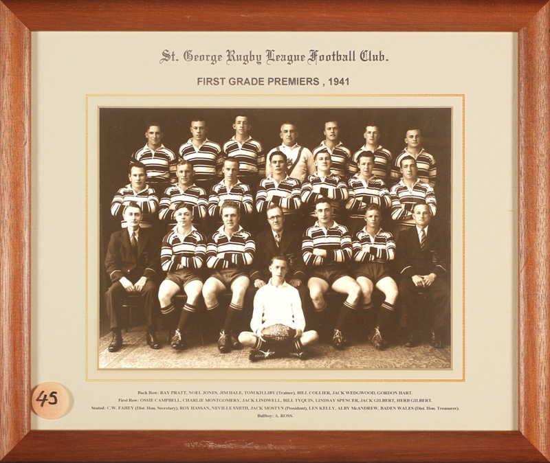 Photograph - St George Rugby League Football Club, First Grade Premiers ...