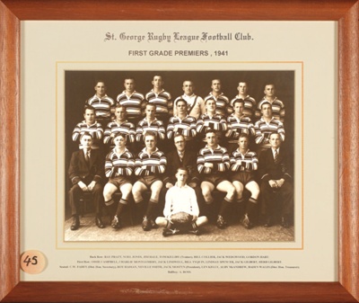 Photograph - St George Rugby League Football Club, First Grade Premiers ...