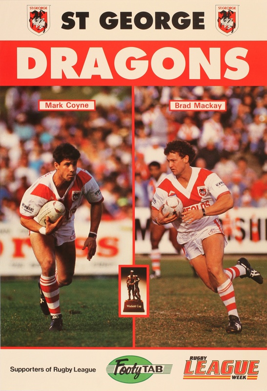Poster - St George Dragons Mark Coyne and Brad Mackay, (Rugby League ...
