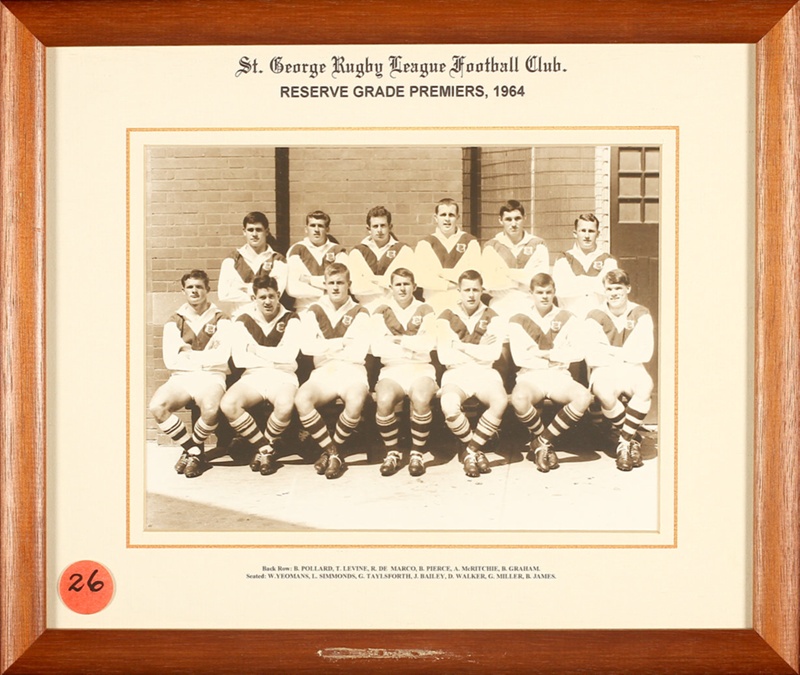 Photograph - St George Rugby League Football Club, Reserve Grade ...