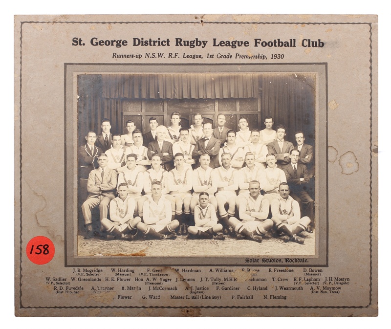 Photograph - St George District Rugby League Football Club (First Grade ...