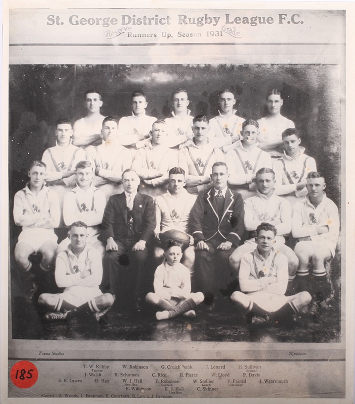Photograph - St George District Rugby League Football Club, (Reserve ...